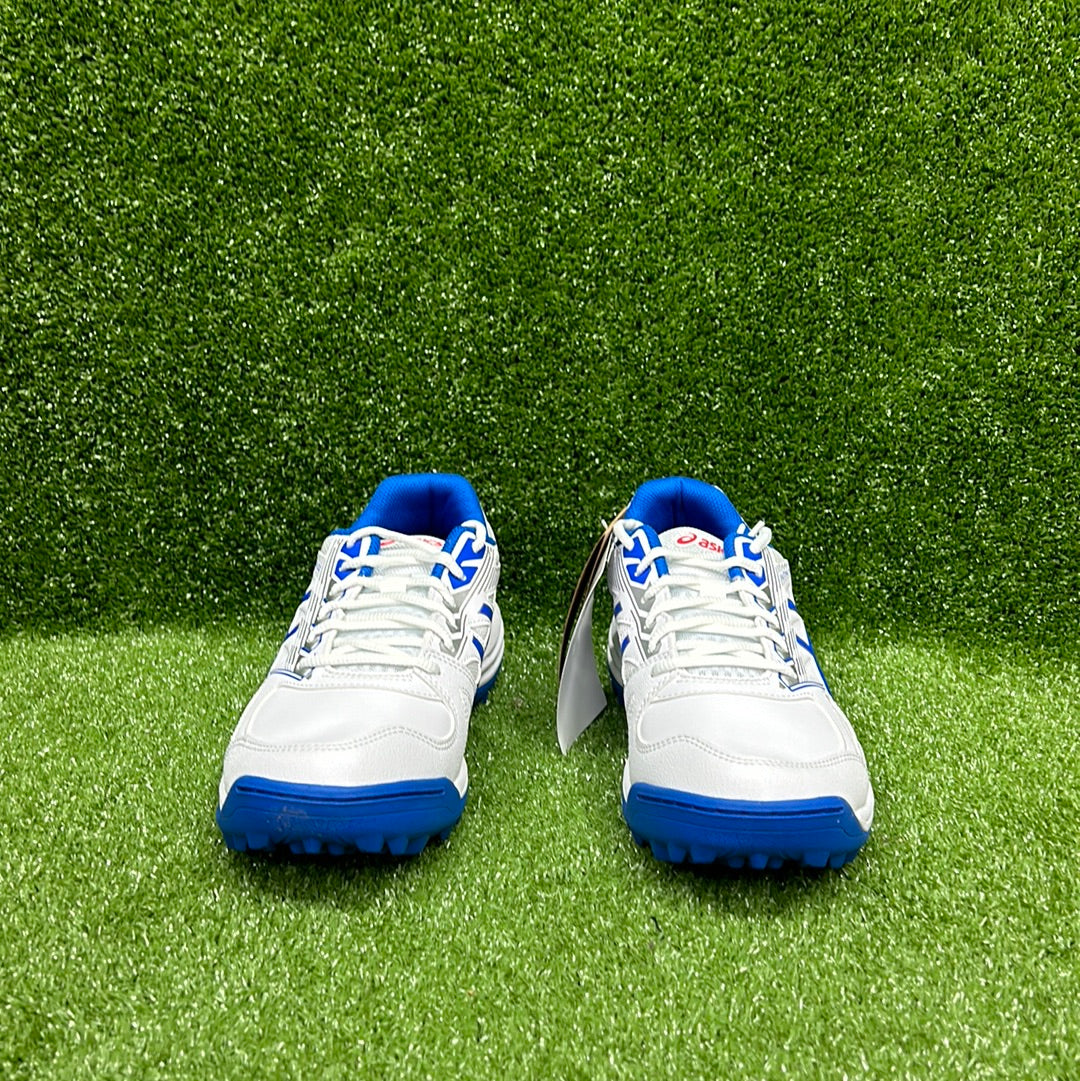 Asics Gel Peake Lethal Field White/Tuna Blue Cricket Rubber Spike Shoe