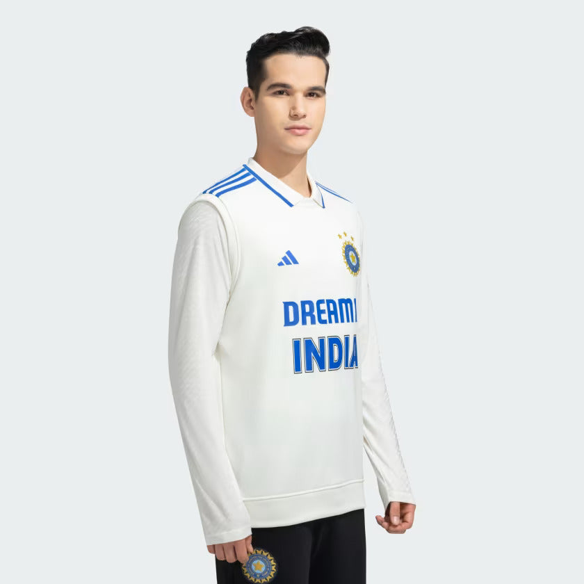 Original Adidas INDIA CRICKET TEST PULLOVER Sleeveless - MENS